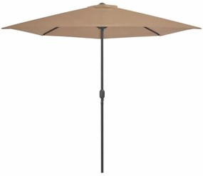 Půlkruhový slunečník 300x150 cm Dekorhome Šedohnědá taupe