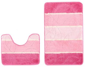 Koupelnové předložky Listy růžové 2 ks 50x80cm
