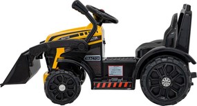 Ramiz Traktor buldozer G320 pro nejmenší děti žlutý + pohyblivá lžíce + melodie + klakson + LED světla