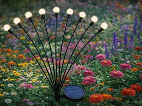 Verk Group Solární zahradní svítidla kuličky 2 kusy po 10 led svítidlech délka 70 cm
