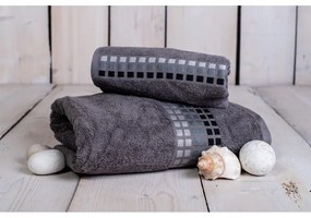 Šedý bavlněný ručník 100x50 cm Darwin - My House