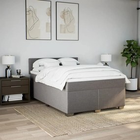 Box spring postel s matrací taupe 160x200 cm textil 3288243