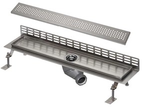 Sanela - Sprchový žlab ke stěně, délka 75 cm, lesklá nerez SLKN 06B