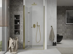 Mexen LIMA sprchové skládací dveře ke sprchovému koutu 100 cm, zlatá-průhledná, 856-100-000-50-00