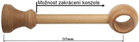 GARNÝŽE-HEBR Garnýž dřevěná dub jednoduchá 120 cm