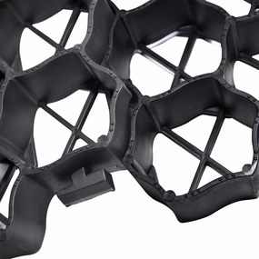 Zatravňovací dlaždice 16 ks černé 60 x 40 x 3 cm plast 146279