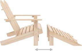 2místná zahradní židle Adirondack s podnožkou jedlové dřevo 315912