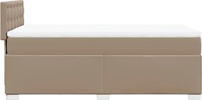 Box spring postel s matrací cappuccino 100x200 cm umělá kůže 3286111