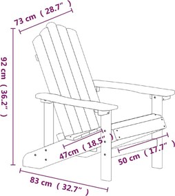 vidaXL Zahradní křeslo Adirondack HDPE [318638] Barva: Hnědá