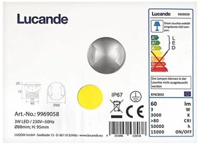 Lucande - LED Venkovní zápustné svítidlo HELENE LED/3W/230V IP67
