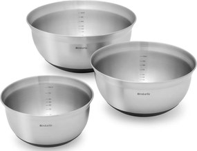 Brabantia Mísy sada 1L, 1.6L a 3.0L matná ocel