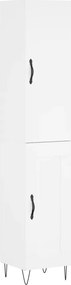 vidaXL Skříň highboard 34,5 x 34 x 180 cm kompozitní dřevo [3199137] Barva: Bílá