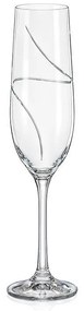 Crystalex Sklenice na šampaňské Viola Up leštěný 190 ml, 2 ks