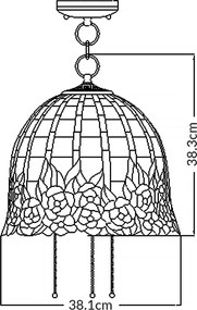Vitážový lustr Elstead ROSECLIFFE 3xE27 38 cm
