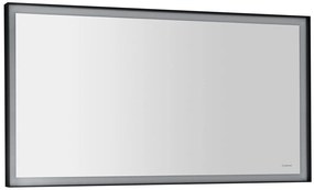 Sapho, SORT LED podsvícené zrcadlo 1200x700mm, černá mat, ST120