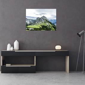 Skleněný obraz - Vrcholy hor (70x50 cm)