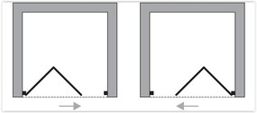 FORTE Sprchová zástěna DOMINO BARVA rámu - Bílá, Rozměr A - 90 cm, Rozměr C - 185 cm, Směr zavírání - Univerzální Levé / Pravé, Výplň - Polystyrol 2,2 mm (acrilico) BSDOM93P