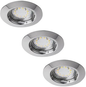 Rabalux 1047 led zápustné bodové svítidlo lite 3x3w | 720lm | 3000k | ip40 - set 3 svítidel, chrom