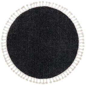 Dywany Łuszczów, Kusový koberec Berber 9000 grey kruh, 120x120 (průměr) kruh, šedá, obývací pokoj