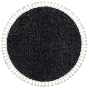 Dywany Łuszczów, Kusový koberec Berber 9000 grey kruh, 120x120 (průměr) kruh, šedá, obývací pokoj