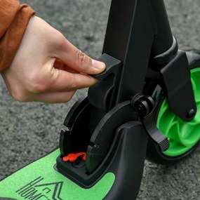 HOMCOM E-koloběžka elektrická koloběžka 120W motor, dojezd 6 km, max. 8 km/h, elektrická koloběžka od 6 let, zelená+bílá