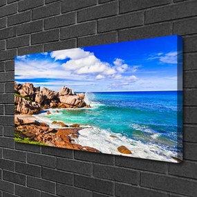 Obraz na plátně Pláž Skály Moře Krajina 120x60 cm