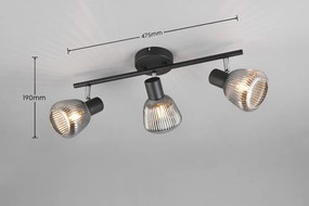 Černé bodové svítidlo ø 10 cm Tarifa – Trio