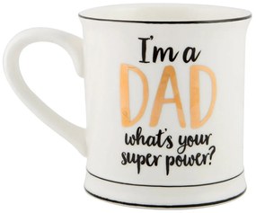 Sass & Belle Sass & Belle Porcelánový hrnek s nápisem I am dad what´s your super power 400 ml