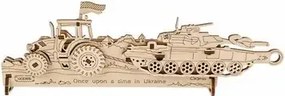 Ugears 3D dřevěné mechanické puzzle Brave UA Tractor / od 14 let / 51