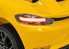 Elektrické autíčko Porsche Spyder RS ​​718 Lakýr žluté