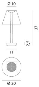 Rotaliana Dina T1 LED stolní lampa bílá/krémová