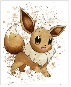 Obraz s motivem Pokémon - 4 rozměry Rozměr: 13x18 cm, Varianta: Eevee