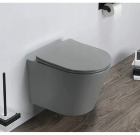 Závěsná WC mísa MEXEN RICO s prkénkem šedá
