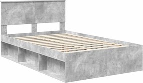 Rám postele s čelo Beton 120 x 190 cm Masivní borové dřevo 3410630