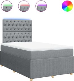 Box spring postel s matrací světle šedá 120 x 200 cm textil 3294330