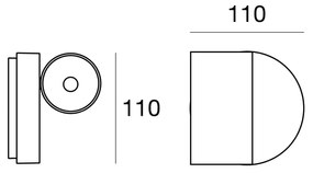 Linea Light 8466 Bart_S, bílé spotové svítidlo, 11W LED 3000K stmívatelné, délka 11cm