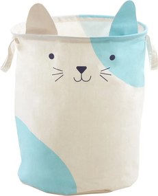 Bílý látkový dětský koš na hračky ø 40x48 cm Mimo Cat Face – Premier Housewares