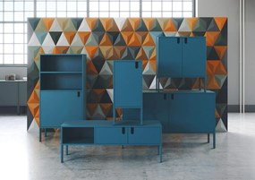 Tv stolek nuo 137 x 50 cm modrý MUZZA