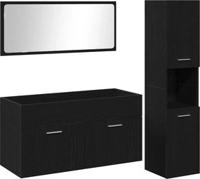 Sada koupelnového nábytku 3 ks Černý dub 90 x 38,5 x 46 cm 3334326
