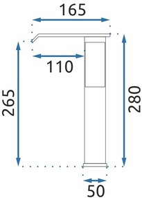 Rea Kent - Vysoká umyvadlová baterie, Černá, REA-B8012