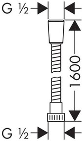 Hansgrohe Metaflex sprchová hadice 160 cm, chrom 28266000
