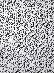 Livarno® Hebká deka, 150 x 200 cm (srdce/bílá)