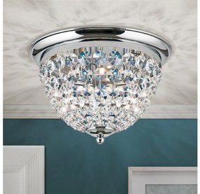 Orion DLU 1840/35-Křišťálové str. svítidlo PLAFOND 3xE27/40W/230V pr.35 cm chrom