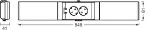 Osram - LED Stm podlinkové svítidlo se zásuvkami UNDERCABINET LED/10W/230V černá