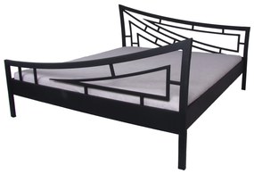 Nábytek ATIKA s.r.o. Kovová postel SHAPE Povrchová úprava: stříbrná RAL 9006, Rozměr: 200 x 200 cm