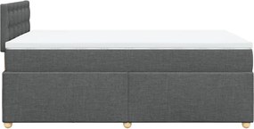 Box spring postel s matrací tmavě šedá 120x190 cm textil 3286634