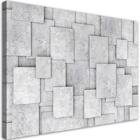 Obraz na plátně, Geometrická betonová abstrakce - 90x60 cm