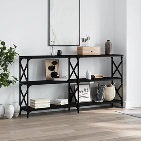 vidaXL Konzolový stolek černý 200 x 28 x 80,5 cm kompozitní dřevo