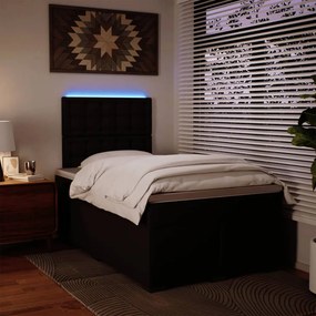 Box spring postel s matrací černá 120 x 200 cm umělá kůže 3293016