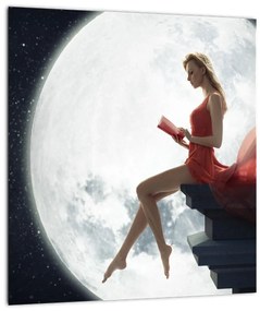 Obraz - Žena za svitu měsíce (30x30 cm)
